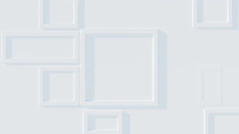 Abstract 3D animation of frame on white ... | Stock Video | Pond5