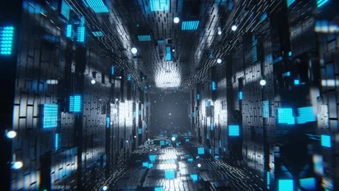 Abstract 3D city tunnel background. Seam... | Stock Video | Pond5