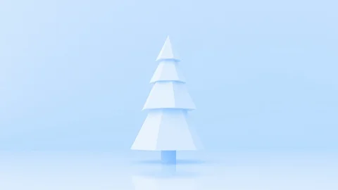 Abstract 3D Polygon Christmas Tree Rotat... | Stock Video | Pond5