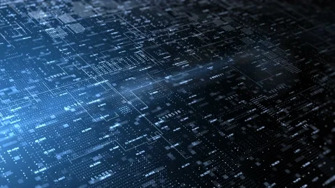 Abstract 4K Animation Blue Digital Cyber... | Stock Video | Pond5