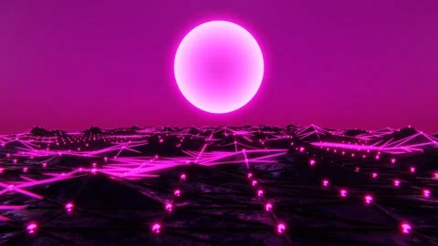Abstract 80s 3D background. Retrowave vi... | Stock Video | Pond5