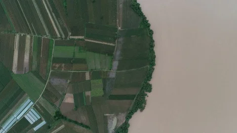 Abstract aerial view of First Bend of th... | Stock Video | Pond5
