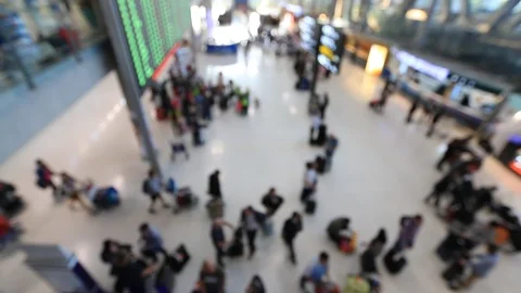 abstract airport terminal with commuter ... | Stock Video | Pond5