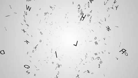 An abstract alphabet explosion animation... | Stock Video | Pond5