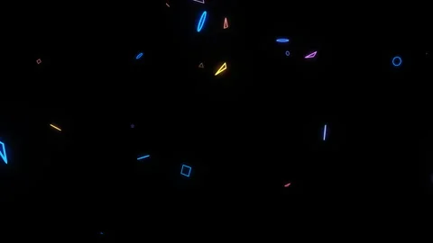 Abstract animated background of 3D neon ... | Stock Video | Pond5
