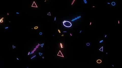 Abstract animated background of 3D neon ... | Stock Video | Pond5
