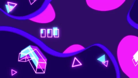 Abstract animated background with neon c... | Stock Video | Pond5