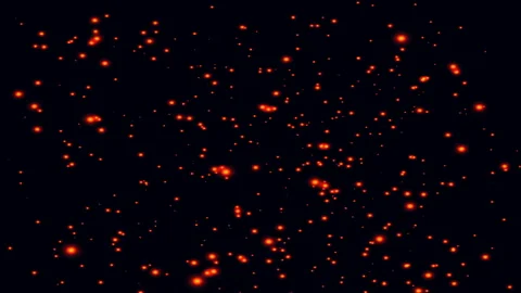 Abstract animated composition on a dark ... | Stock Video | Pond5