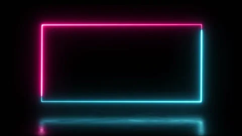 Abstract animated light Neon effect rect... | Stock Video | Pond5