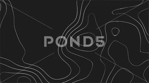 Abstract animated outline topographic contour map: Royalty Free #229276558