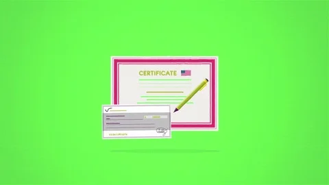 Abstract animation of diploma certificat... | Stock Video | Pond5