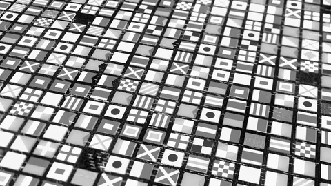 Abstract animation of monochrome countri... | Stock Video | Pond5