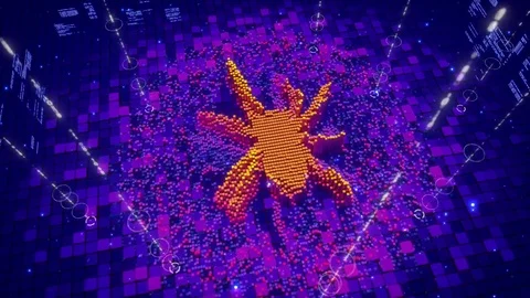 Abstract animation of pixels forming an ... | Stock Video | Pond5