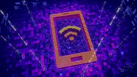 Abstract animation of pixels forming an ... | Stock Video | Pond5