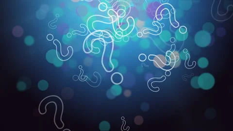 Abstract animation of question marks sym... | Stock Video | Pond5