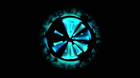 Abstract animation of spinning neon ligh... | Stock Video | Pond5