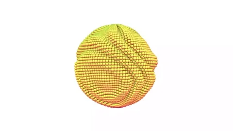 Abstract animation of a yellow ball, a c... | Stock Video | Pond5