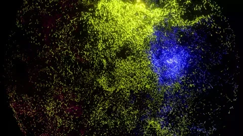 Abstract background 3D animation shiny p... | Stock Video | Pond5