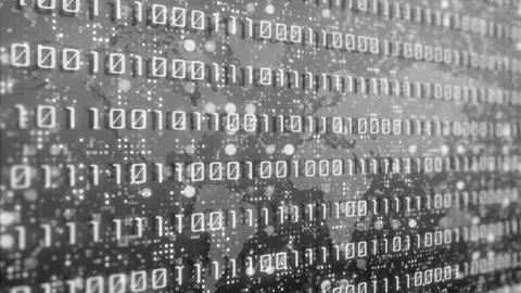 Abstract background with binary computer... | Stock Video | Pond5