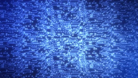 Abstract background of blue computer cir... | Stock Video | Pond5