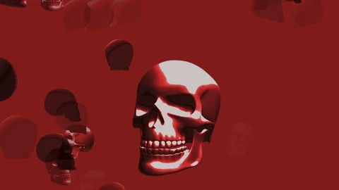 Floating Skulls Stock Video Footage | Royalty Free Floating Skulls ...