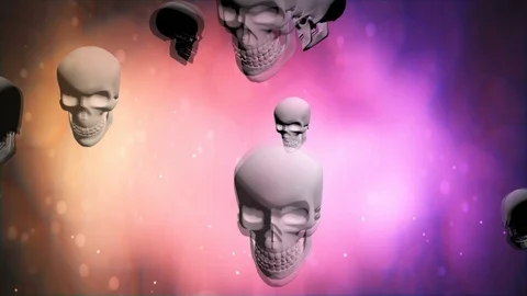 Floating Skulls Stock Video Footage | Royalty Free Floating Skulls ...