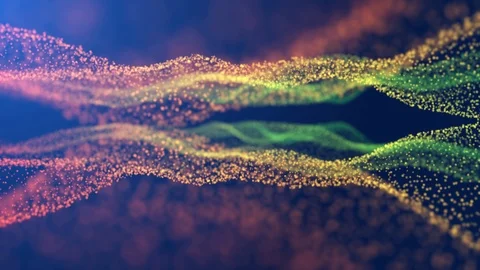 Abstract background with moving particle... | Stock Video | Pond5