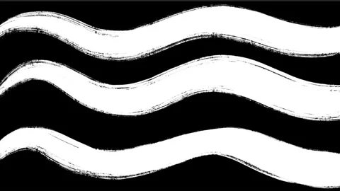 Abstract black screen hand-drawing brush... | Stock Video | Pond5