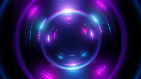 Abstract blinking circle led neon equali... | Stock Video | Pond5