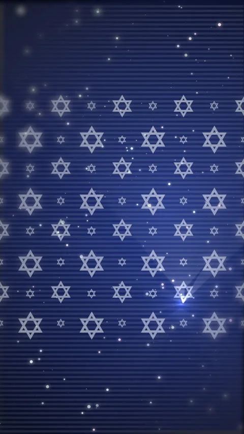 Abstract blue background with jewish sym... | Stock Video | Pond5