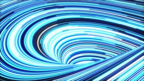 Abstract blue color neon lines twisting ... | Stock Video | Pond5