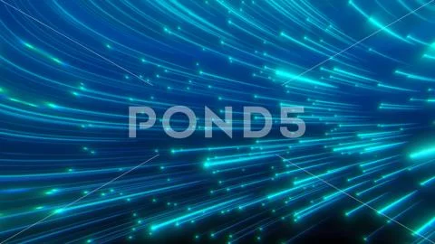 Abstract blue digital flowing warp light speed background: Royalty Free ...