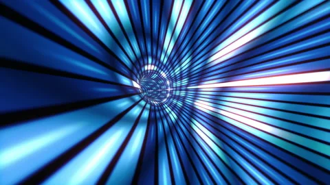Abstract blue digital hyperspeed flying ... | Stock Video | Pond5