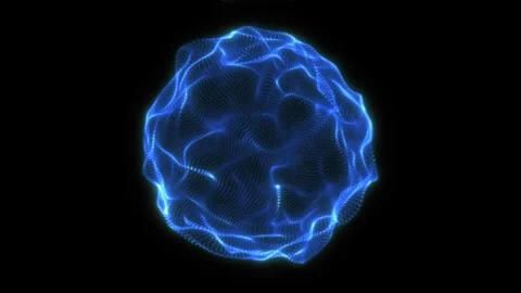 Abstract blue energy effect on a black b... | Stock Video | Pond5