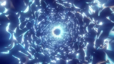 Abstract blue energy tunnel of waves glo... | Stock Video | Pond5