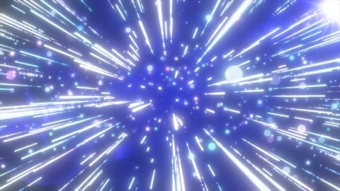 Abstract blue flying stars bright glowin... | Stock Video | Pond5