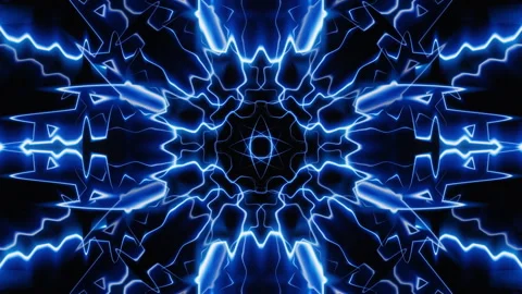 Abstract blue geometric flash neon vj lo... | Stock Video | Pond5