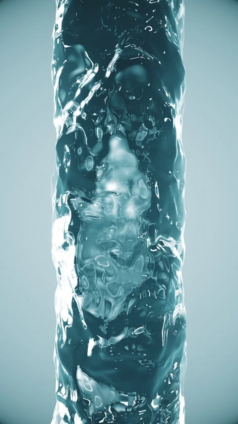 Abstract Blue Glass Liquid Cylinder Back... | Stock Video | Pond5