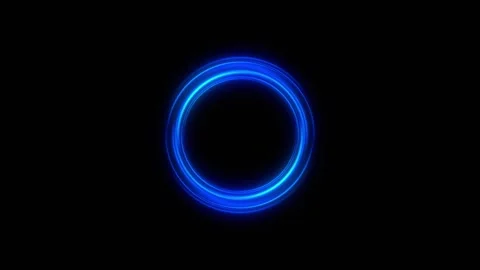 Abstract Blue Glowing Circular Energy Ef... | Stock Video | Pond5