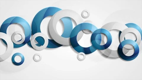 Abstract blue grey rings corporate anima... | Stock Video | Pond5
