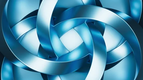 Abstract blue metallic infinity rings ch... | Stock Video | Pond5