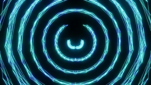Abstract Blue Neon Shapes VJ Loop Animat... | Stock Video | Pond5