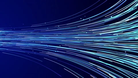 Abstract Blue neon stream High tech curv... | Stock Video | Pond5