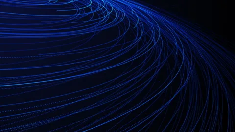 Abstract blue particle light trails on d... | Stock Video | Pond5