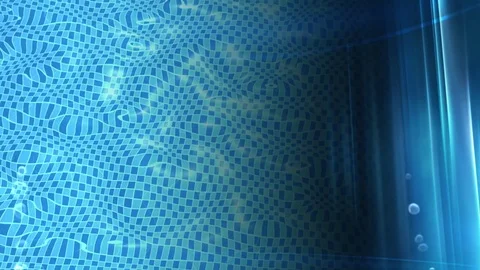 Abstract Blue wavy like a pool bottom wi... | Stock Video | Pond5