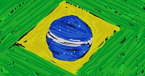 Brazil Flag Outline Stock Video Footage | Royalty Free Brazil Flag ...