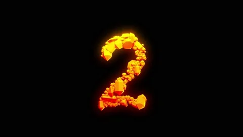 abstract bright orange number 2 - creati... | Stock Video | Pond5