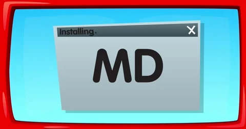 Abstract cartoon screen with the MD word... | Stock Video | Pond5