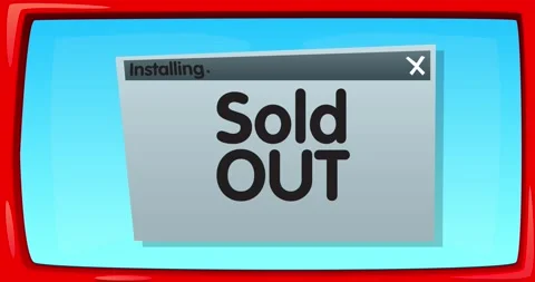 Abstract cartoon screen with the Sold Ou... | Stock Video | Pond5