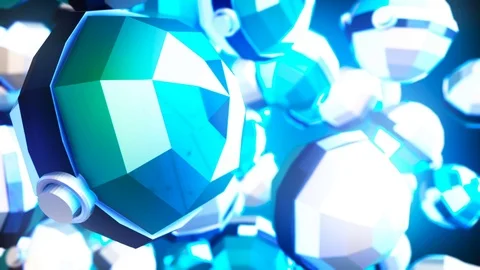 Abstract CGI motion graphics and blue ba... | Stock Video | Pond5